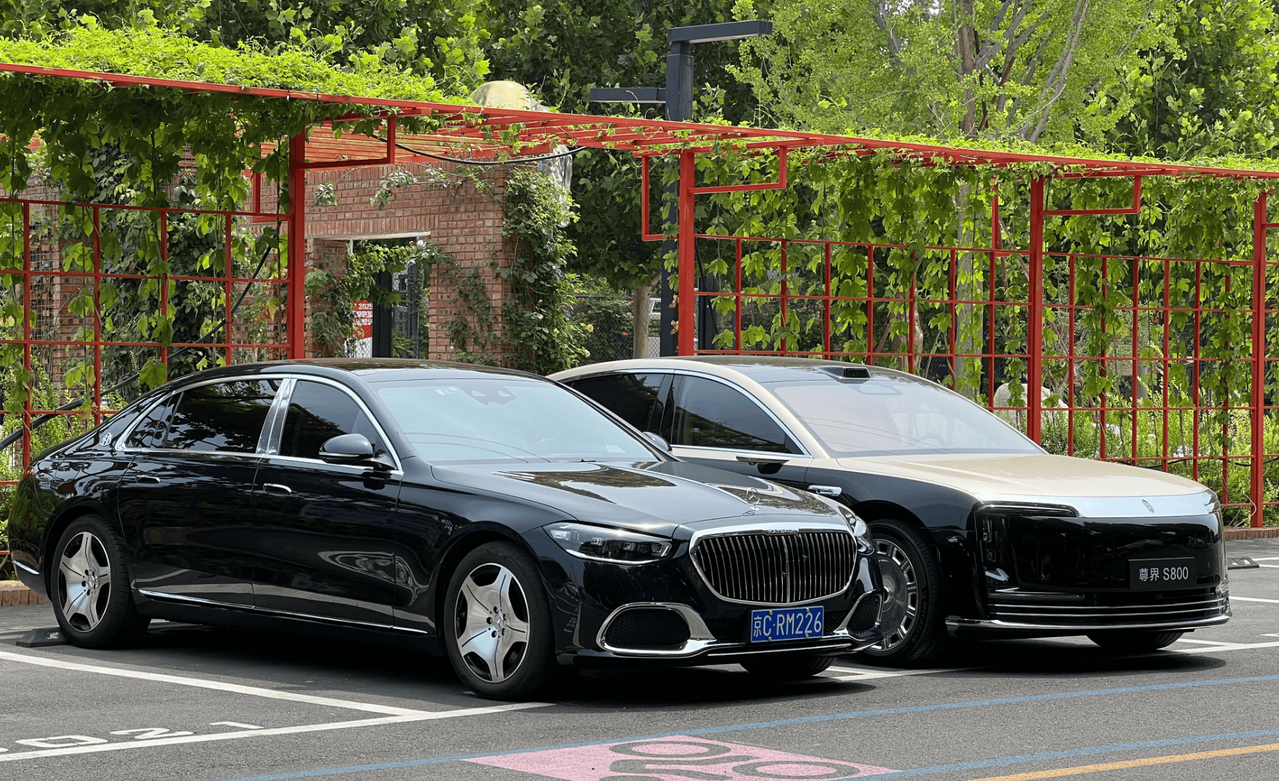 实拍对比，迈巴赫S480和尊界S800，哪边气场更强？-汽车-汽车区-虎扑社区